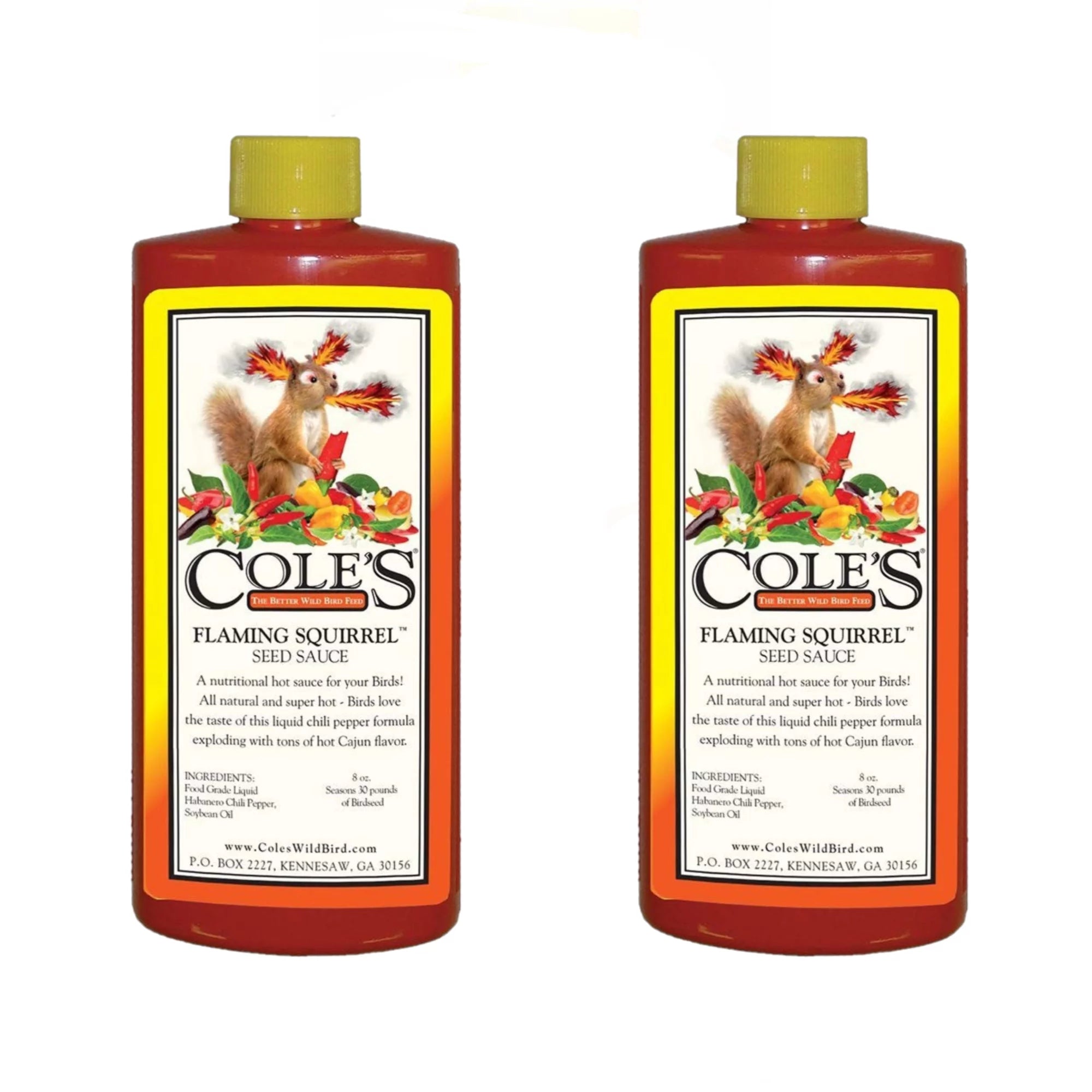 Cole's Wild Bird Products FS08 Flaming Squirrel Seed Sauce, 8-Ounce, 2